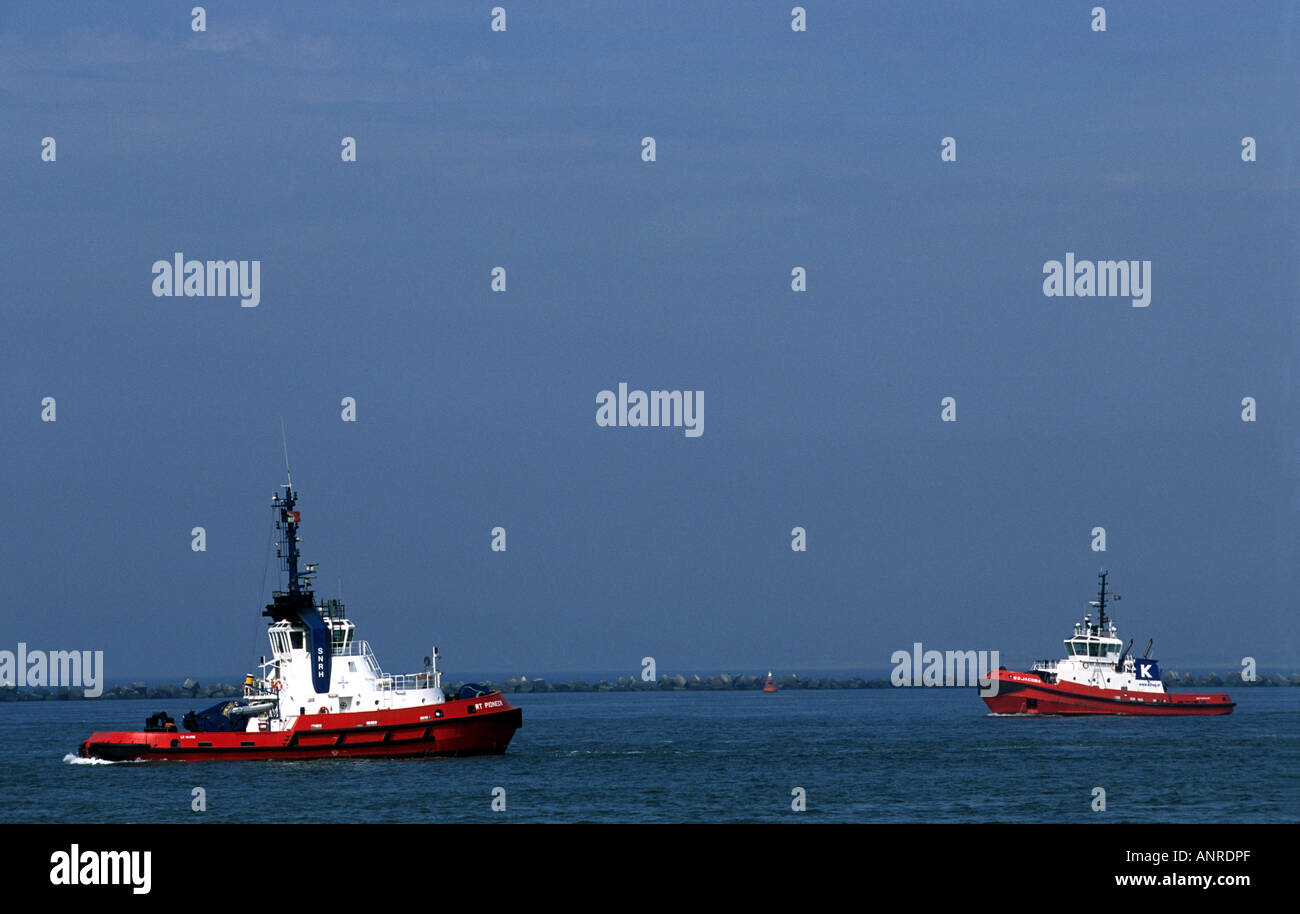 Tug boats at the Port of Rotterdam, Holland Stock Photo - Alamy
