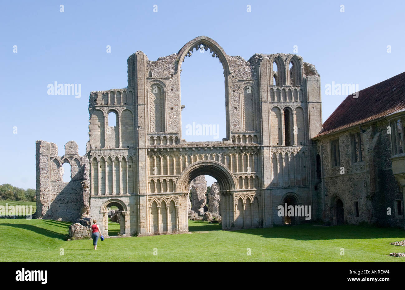 Ruins of Castle Acre Priory Norfolk GB UK Stock Photo - Alamy
