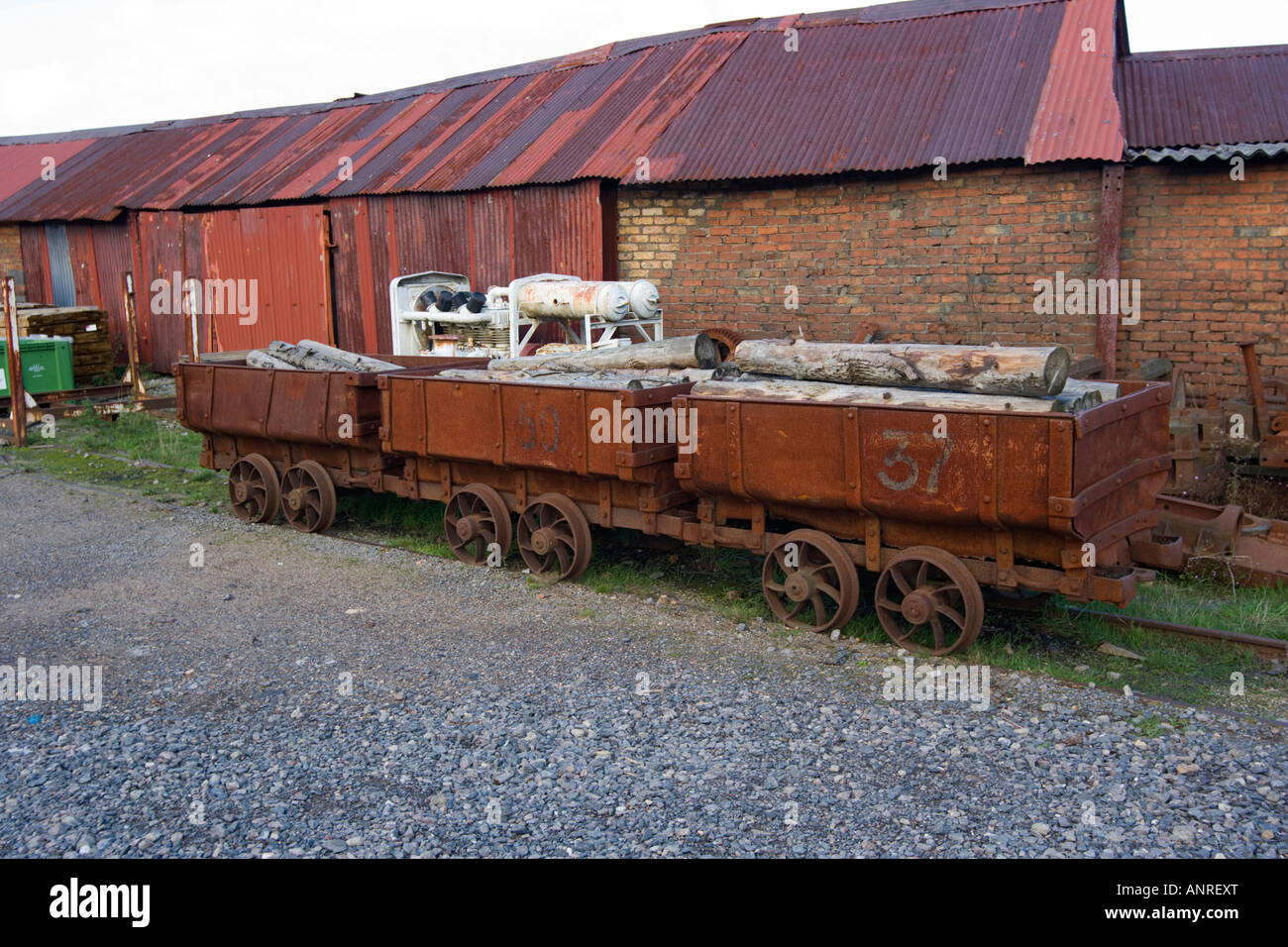 Rusty tubs. Big Pit. National Mining Museum of Wales, Blaenafon ...
