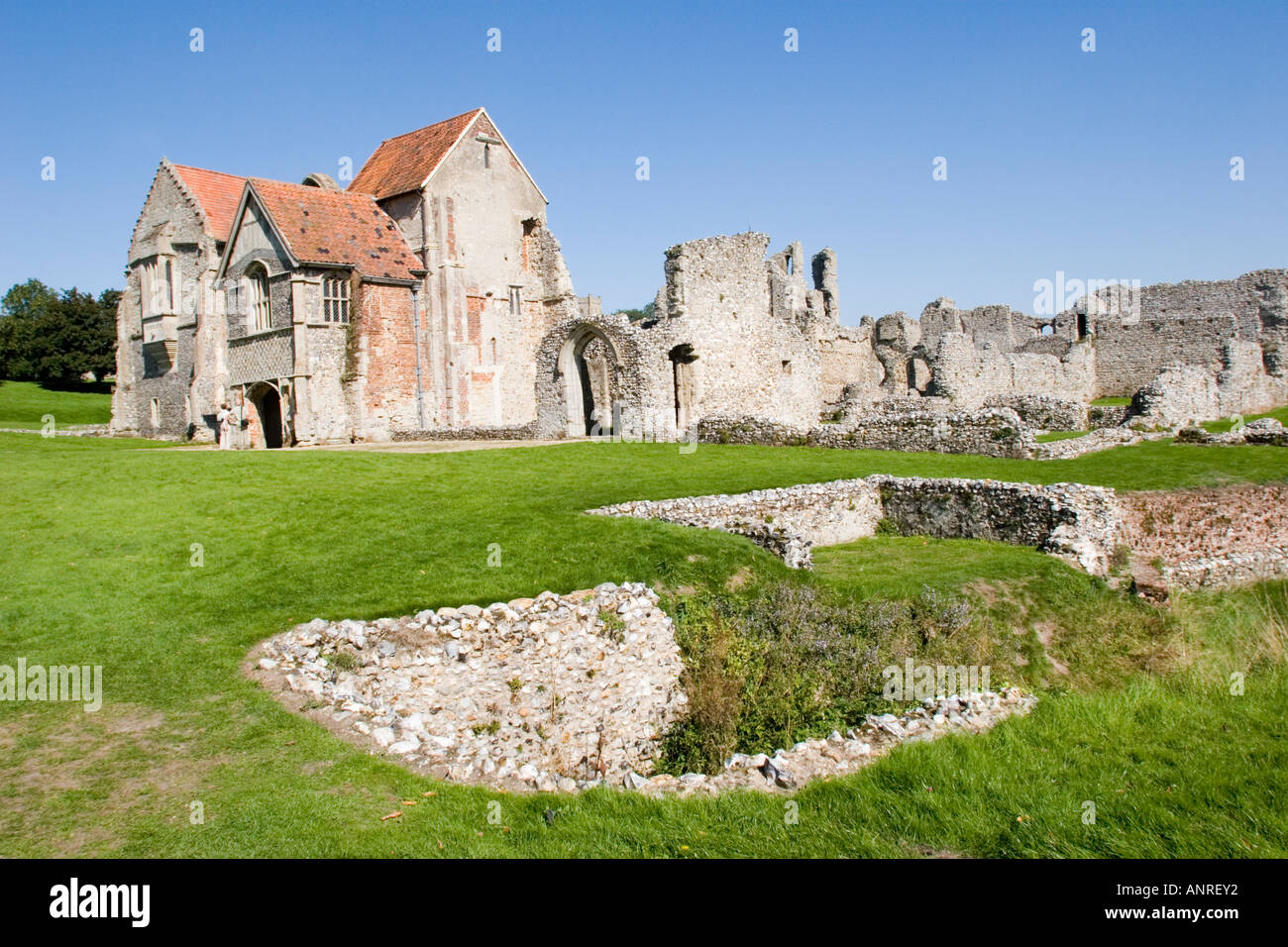 Ruins of Castle Acre Priory, Norfolk GB UK Stock Photo - Alamy