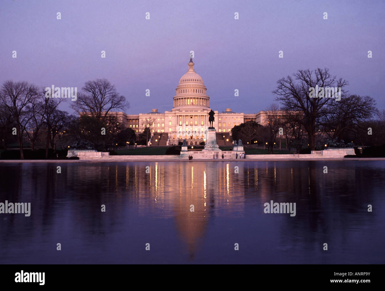 North America USA washington dc capitol building dusk Stock Photo - Alamy