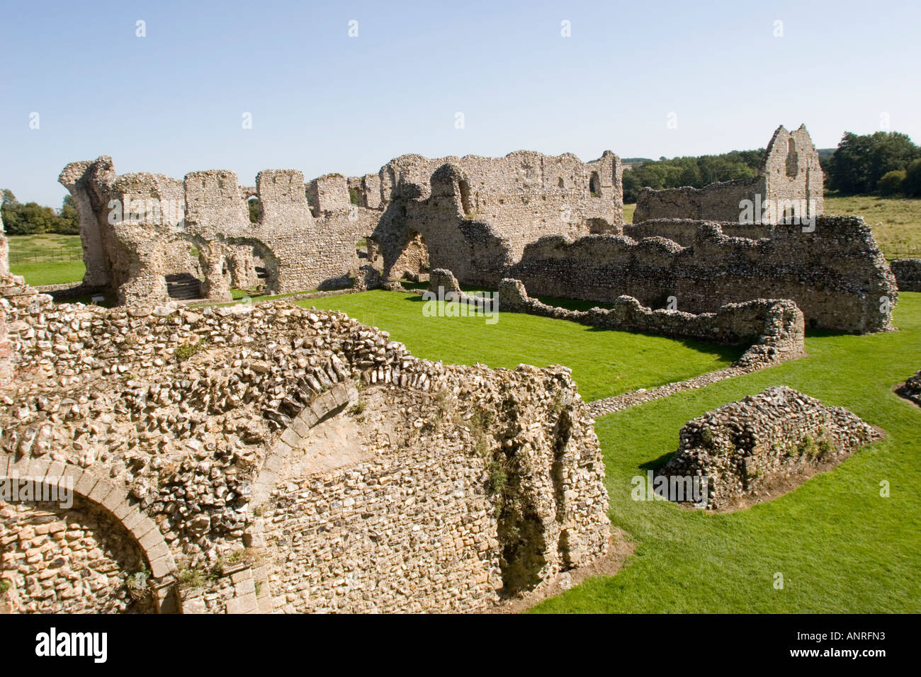 Ruins of Castle Acre Priory Norfolk GB UK Stock Photo - Alamy