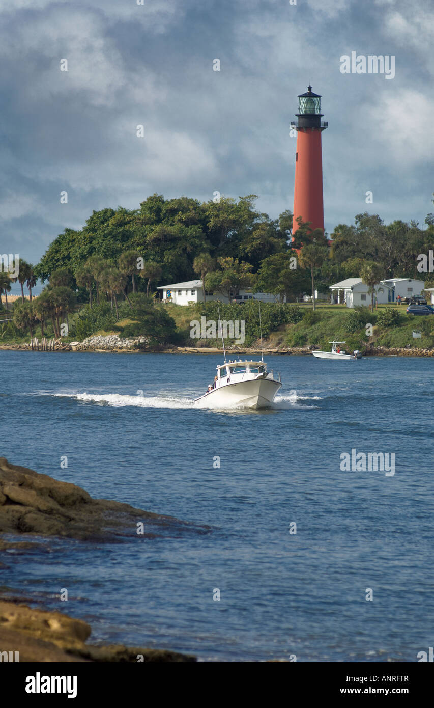 Jupiter Lighthouse Palm Beach County Florida red security warning ...