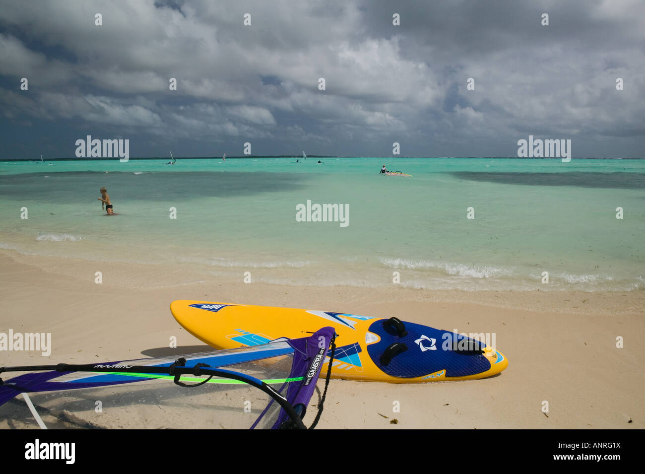 Windsurfing bonaire lac bay hi-res stock photography and images - Alamy