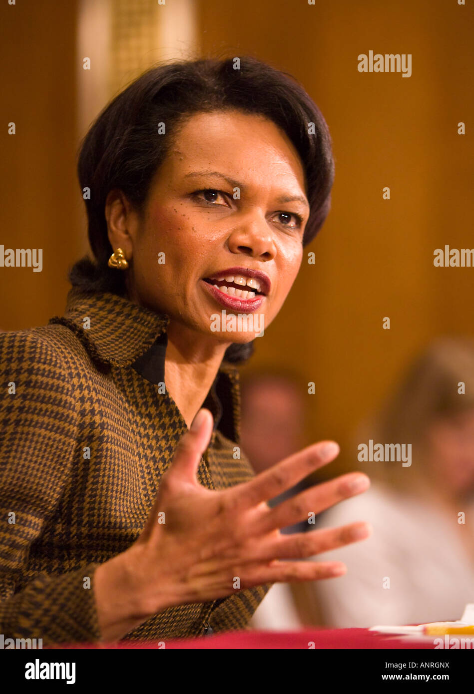 WASHINGTON DC USA U S Secretary of State Dr Condoleezza Rice testifies ...
