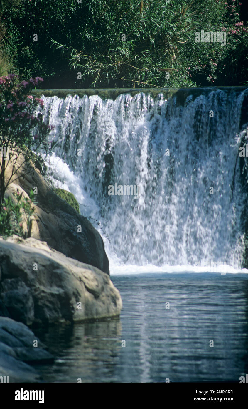 A view of the tumbling waterfall at Algar Stock Photo - Alamy