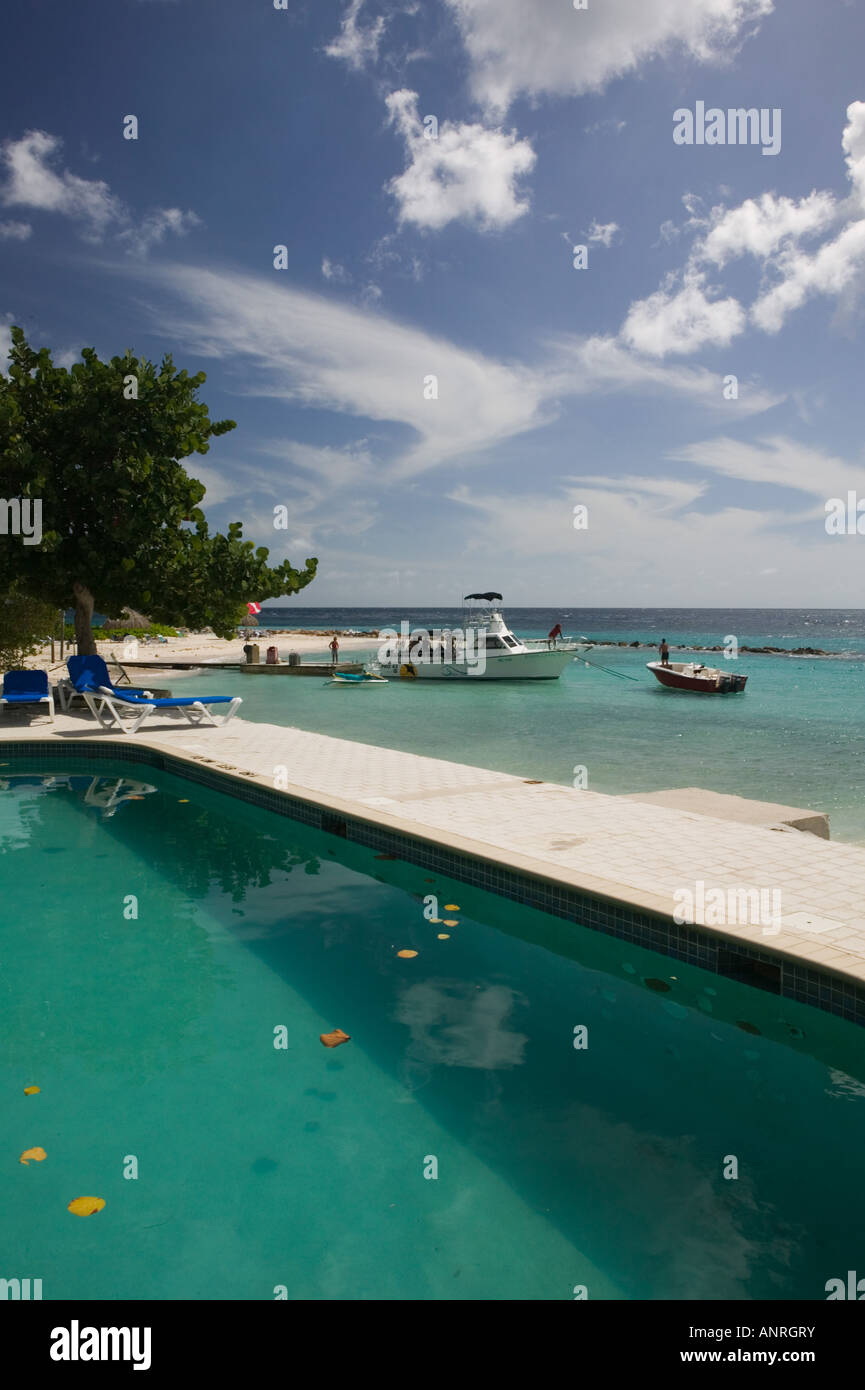 ABC Islands, CURACAO, Piscadera Bay: Beach at Piscadera Bay Stock Photo ...