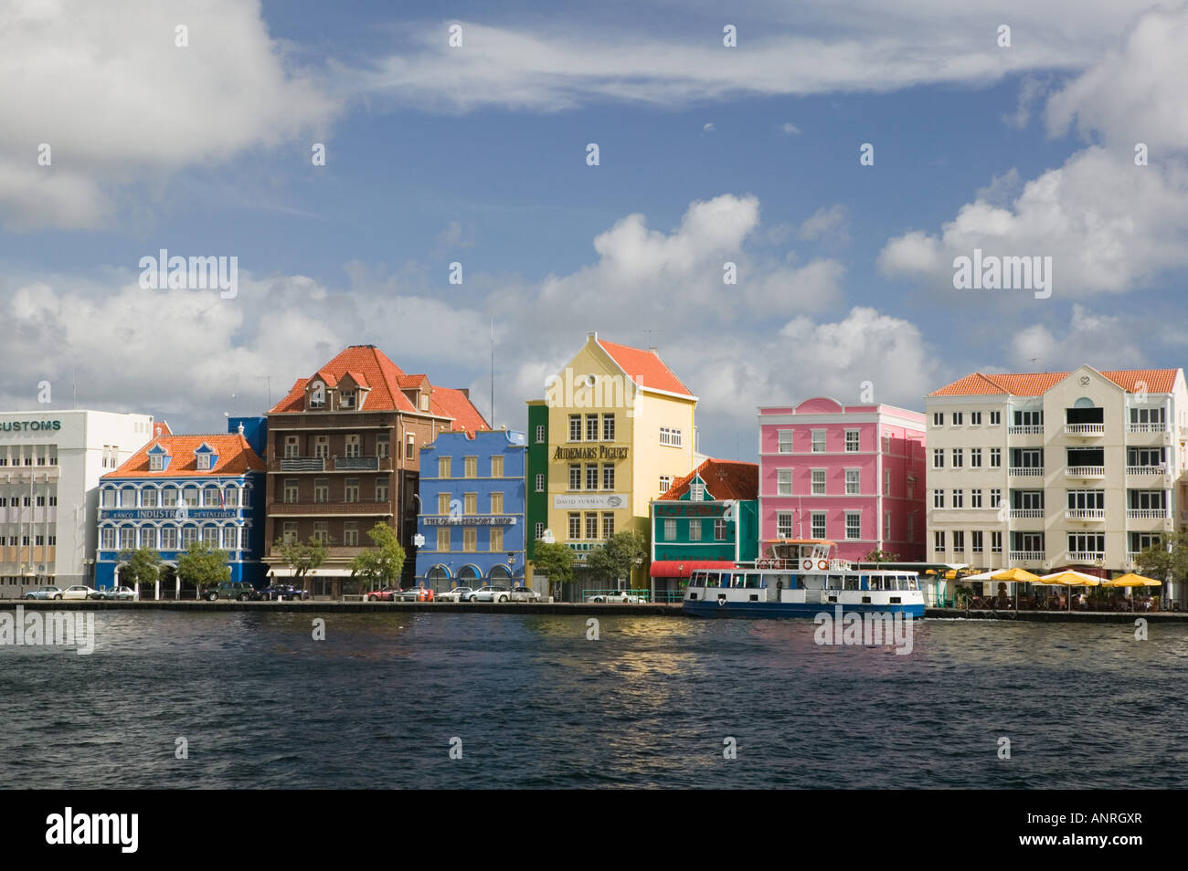 ABC Islands, CURACAO, Willemstad: Harborfront Buildings of Punda Stock ...