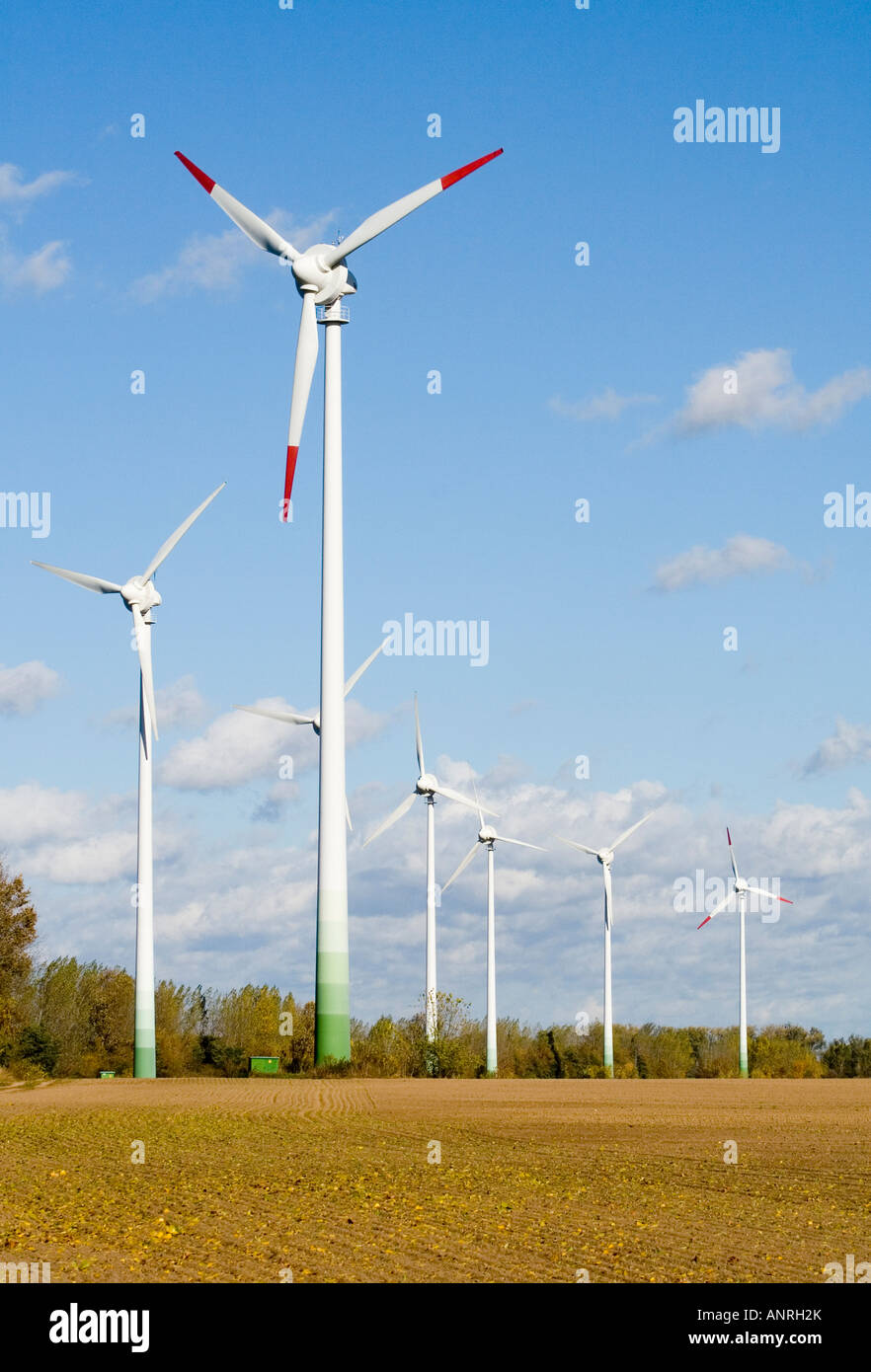 wind wheels at the field Stock Photo - Alamy