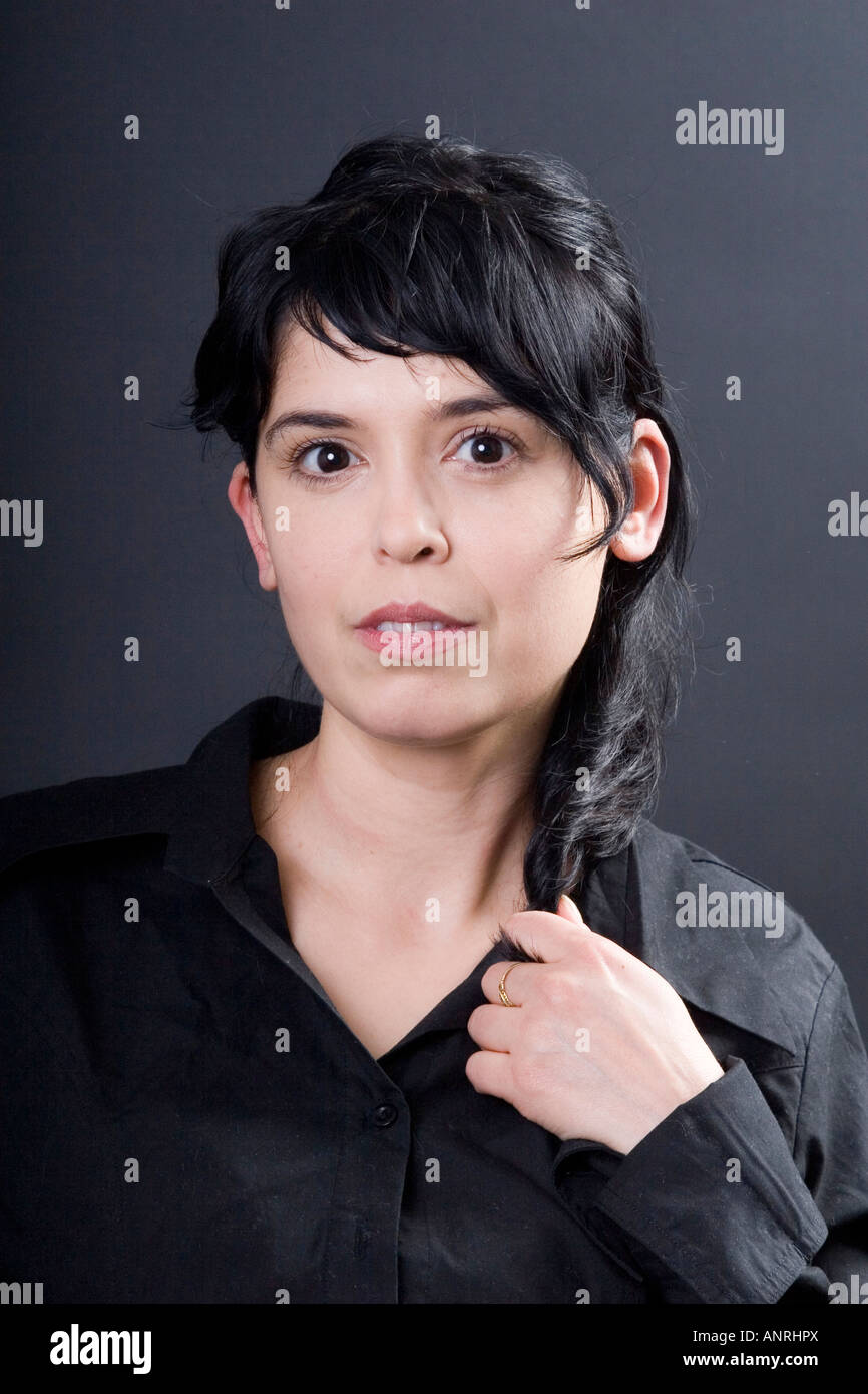 Olivera Portrait with hand Stock Photo - Alamy