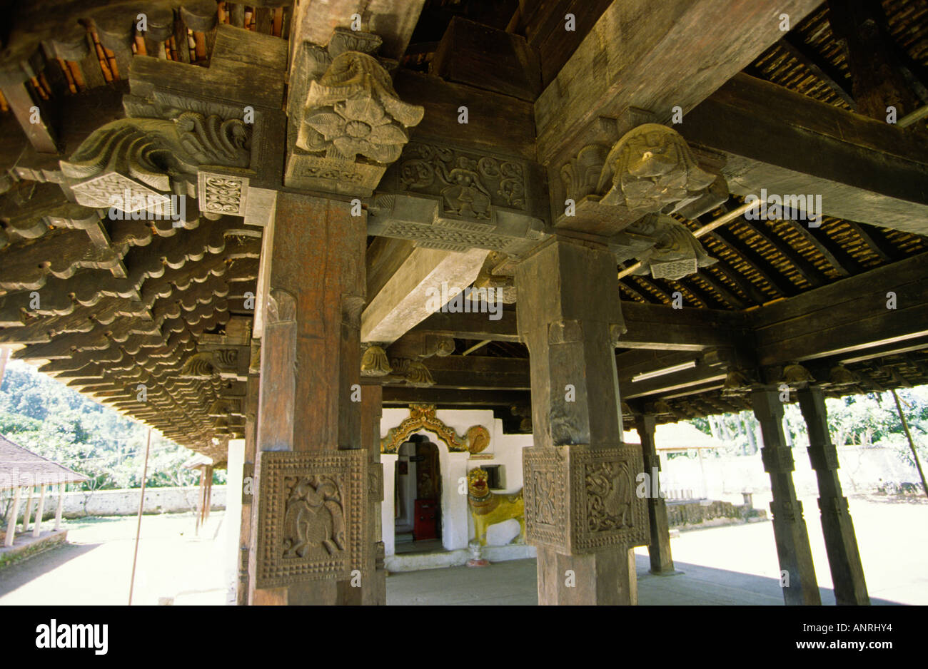Sri Lanka Crafts Embekke Temple near Kandy 15th Century carved ...