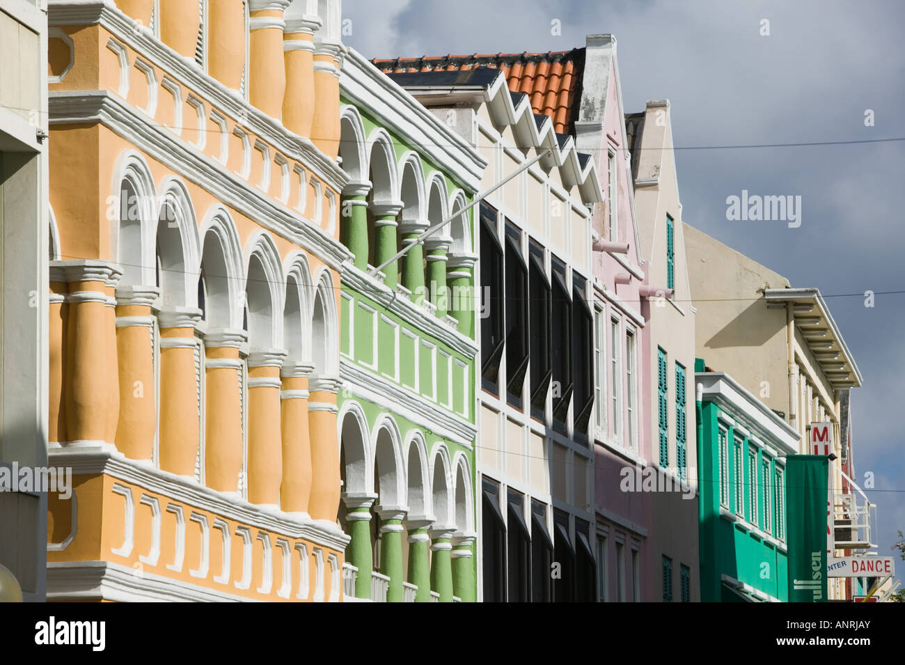 ABC Islands, CURACAO, Willemstad: Punda Downtown, Dutch Architecture on ...