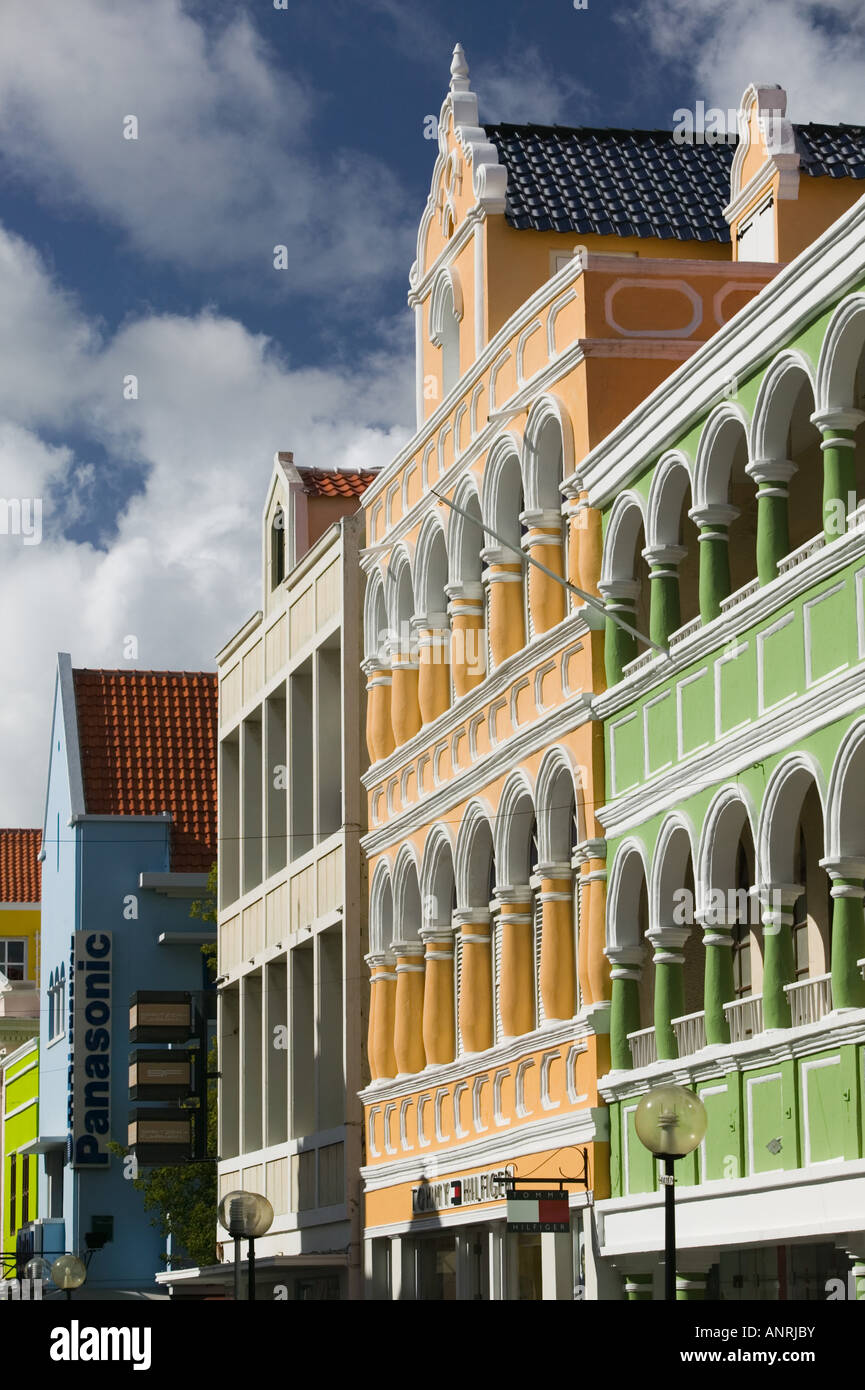 ABC Islands, CURACAO, Willemstad: Punda Downtown, Dutch Architecture on ...
