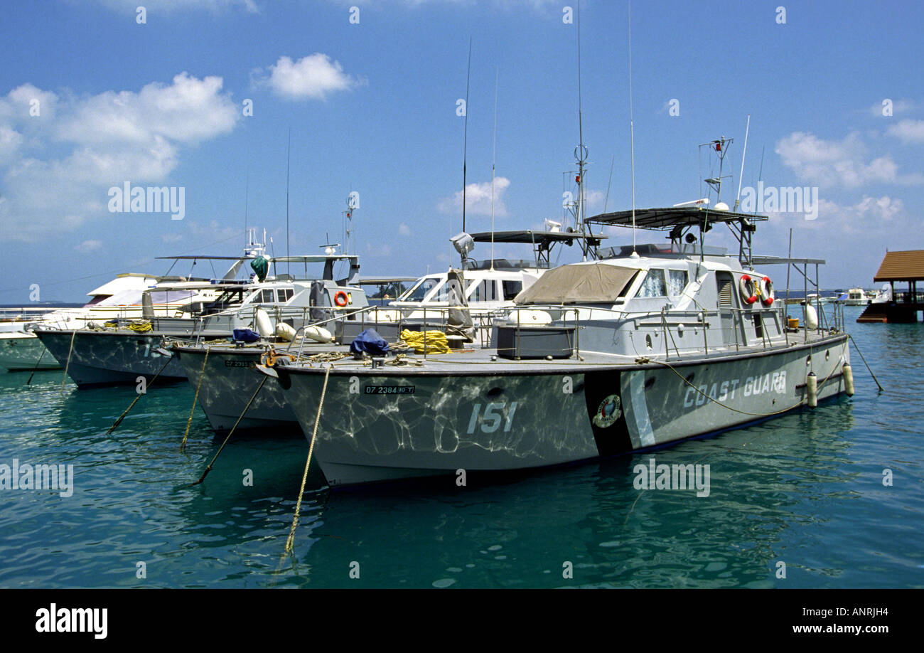 Maldives Male coastguard patrol boats in harbour Stock Photo - Alamy