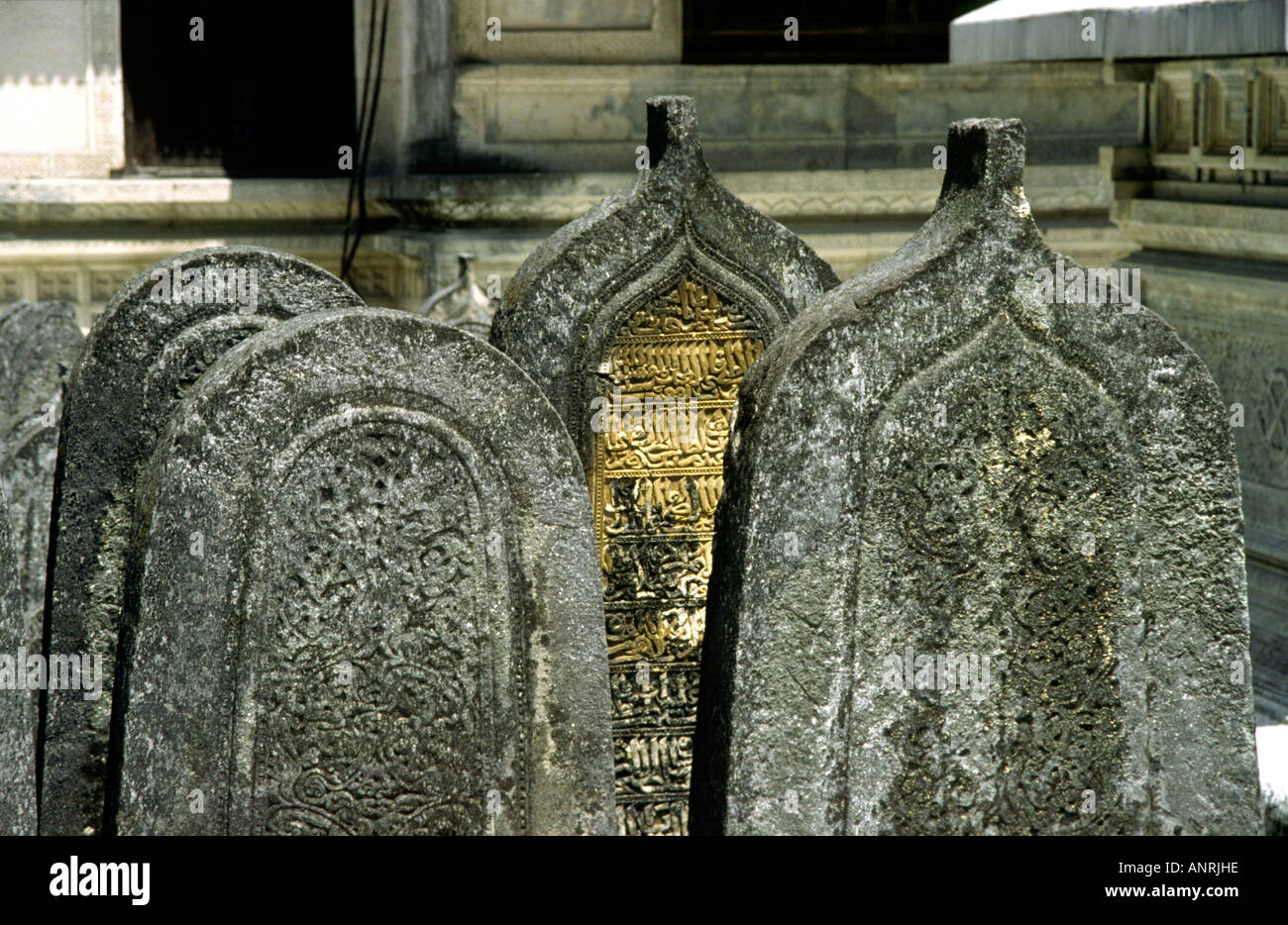 Maldives Male headstones in Friday mosque graveyard Stock Photo - Alamy