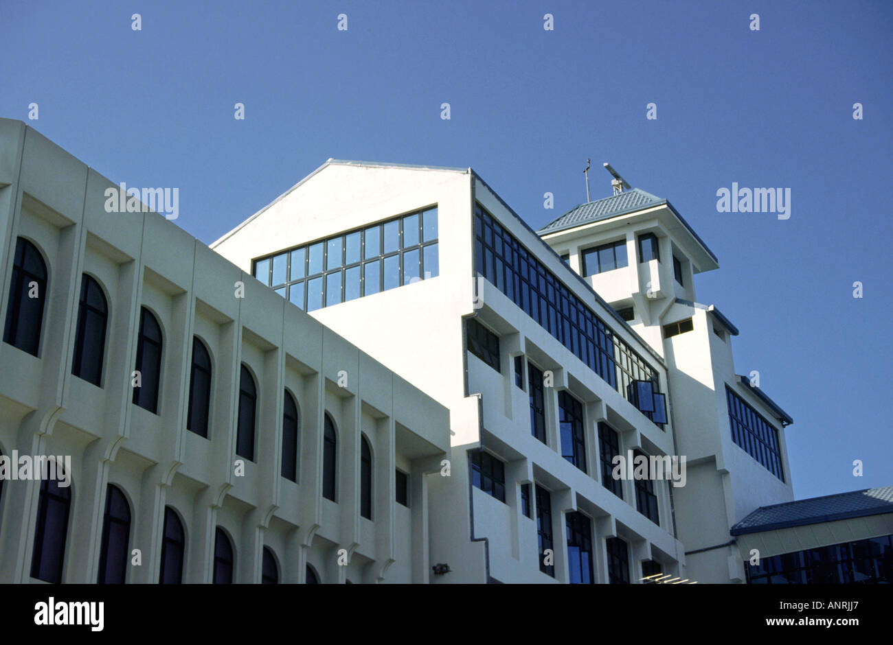 Maldives Male modern commercial building on sea front Stock Photo - Alamy