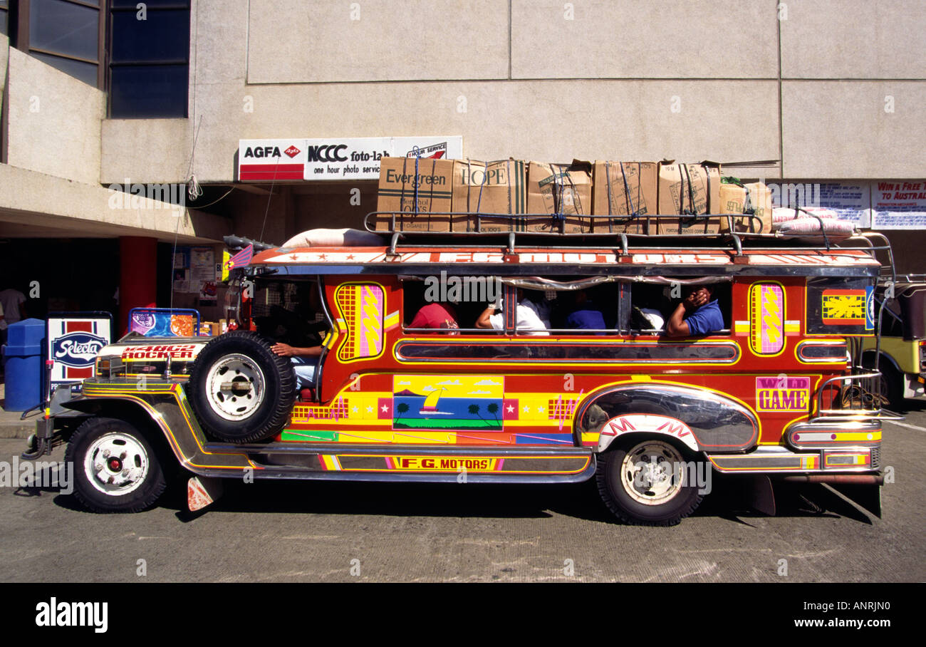 Philippines Palawan Puerto Princesa transport jeepney outside NCCC ...