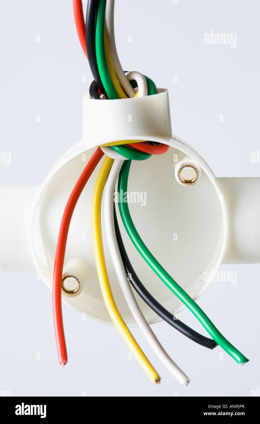 Close-up of unfinished electrical wiring Stock Photo - Alamy