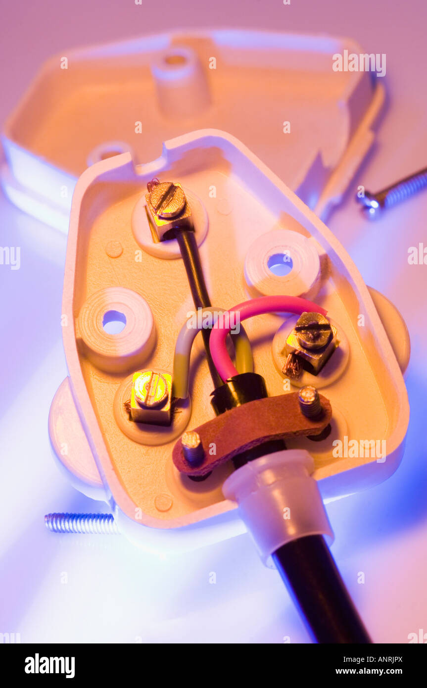 Three pin plug plastic covering hi-res stock photography and images - Alamy