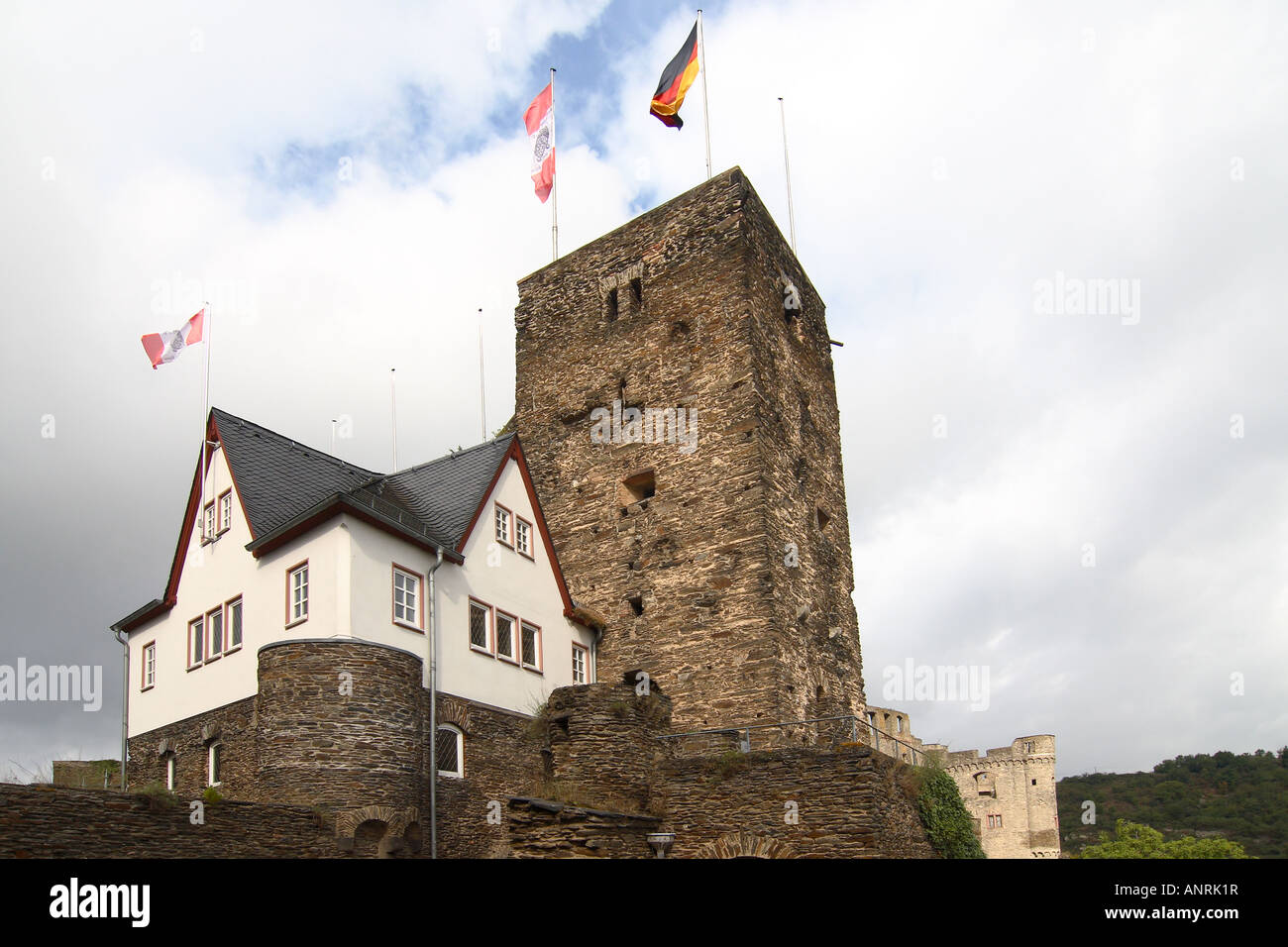 Castle with tower Stock Photo - Alamy