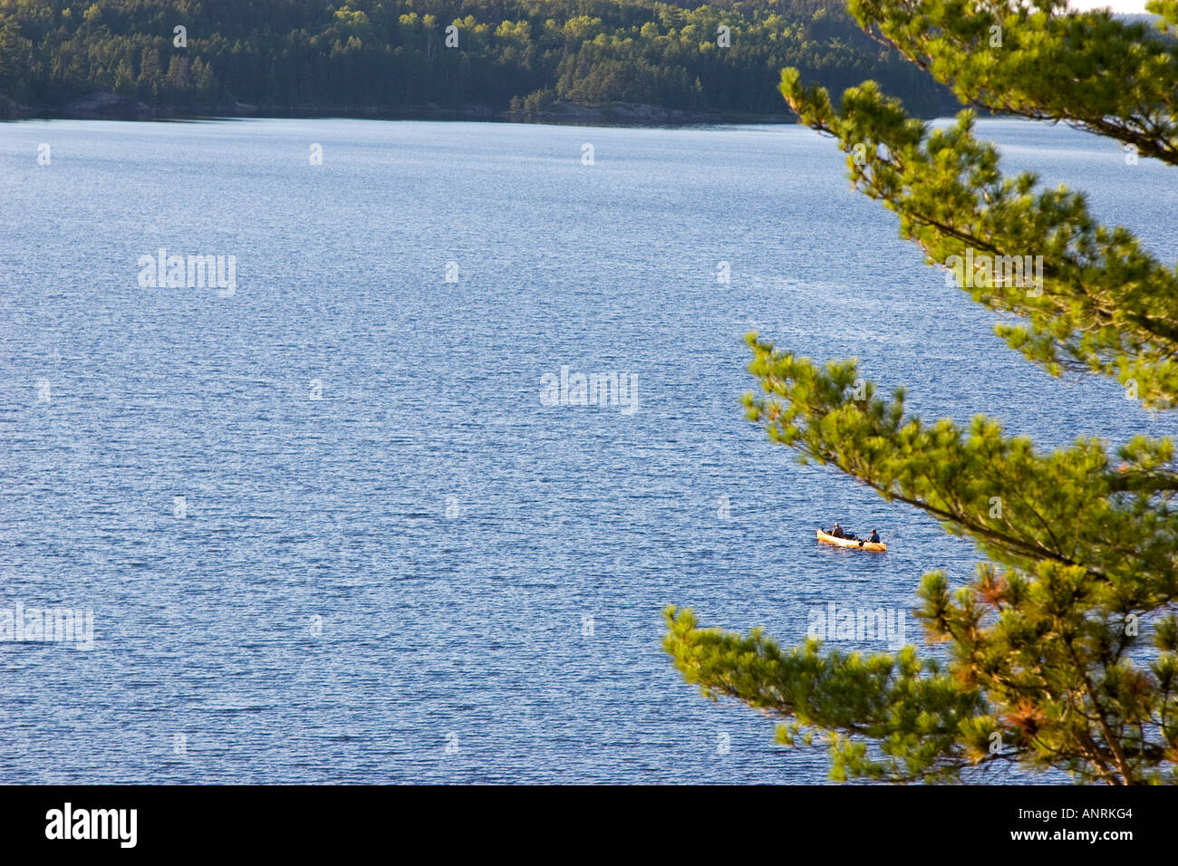 Quetico Provincial Park Ontario Canoe on Burke Lake Stock Photo - Alamy