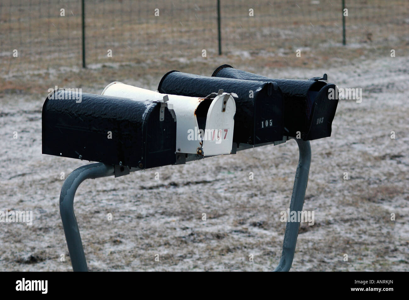 Beat up mailbox Stock Photo - Alamy