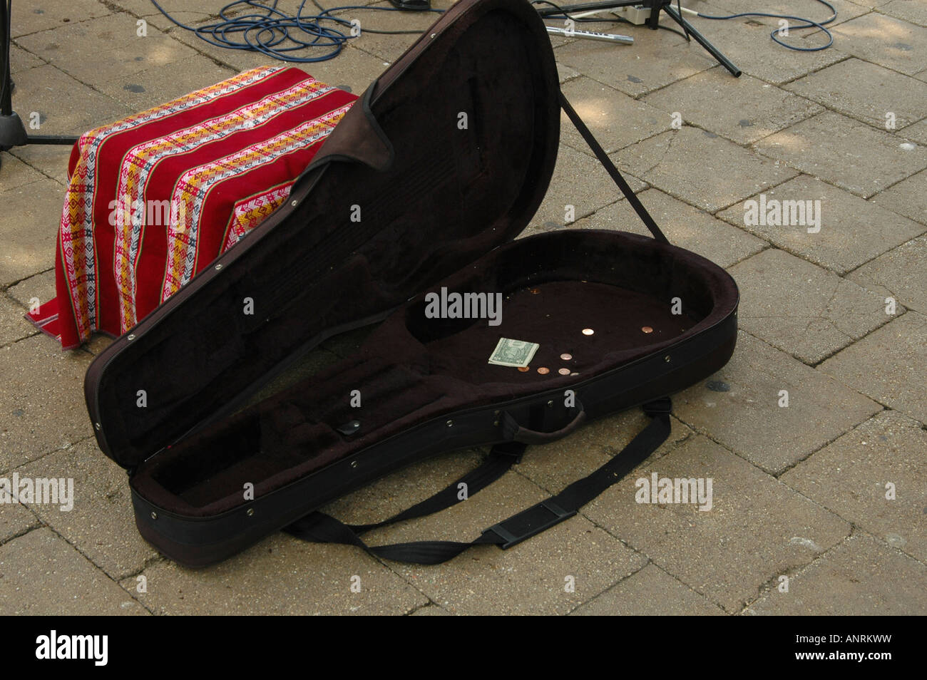 The broke musician Stock Photo - Alamy