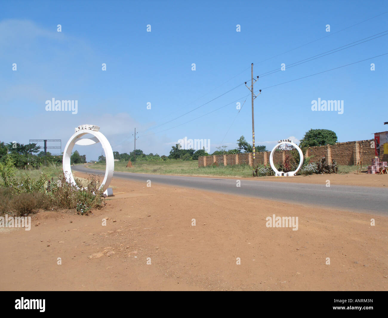 Equator crossing on Masaka Road, Uganda Stock Photo - Alamy