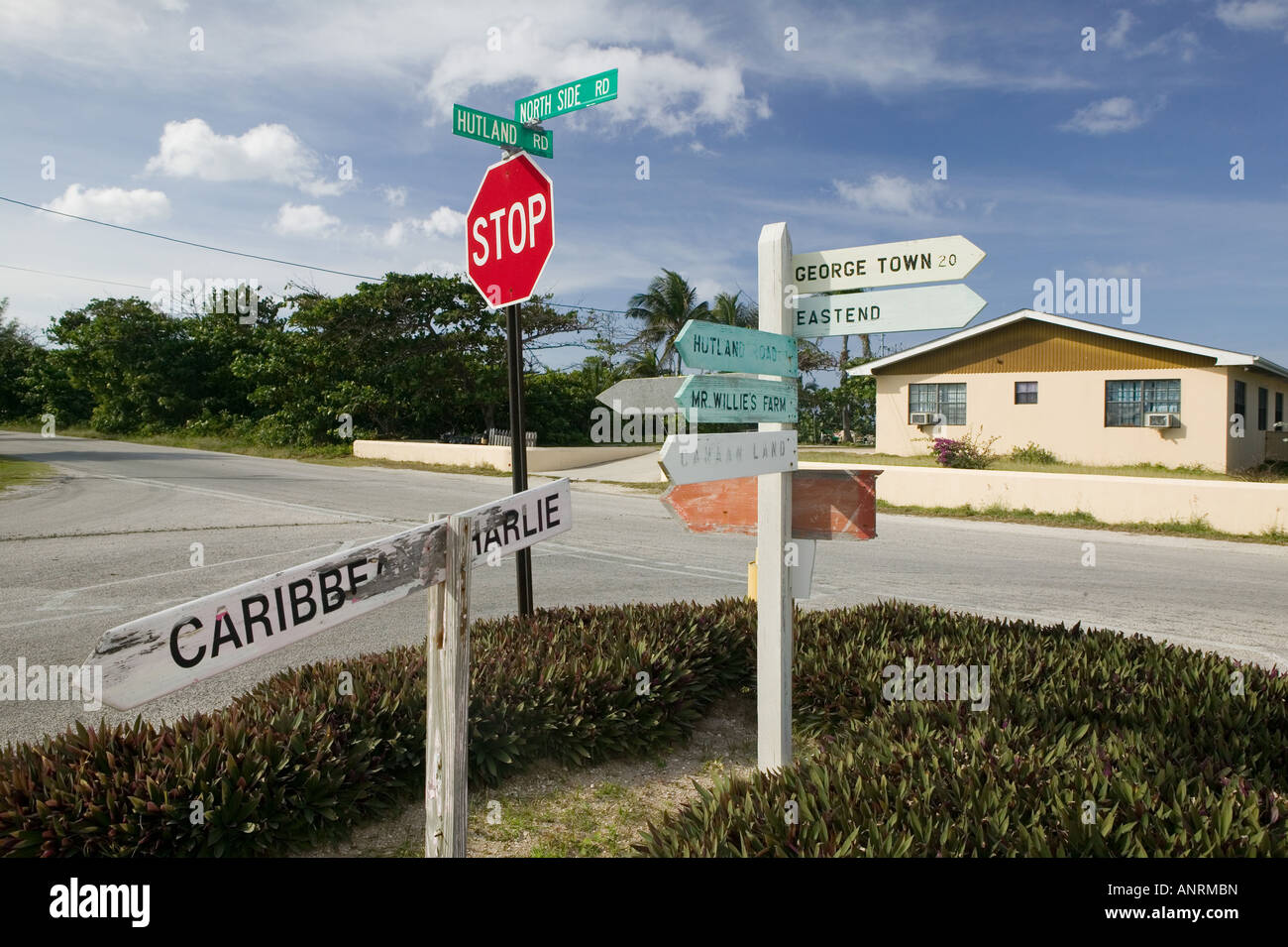 CAYMAN ISLANDS, GRAND CAYMAN, Northside: Signpost Stock Photo - Alamy