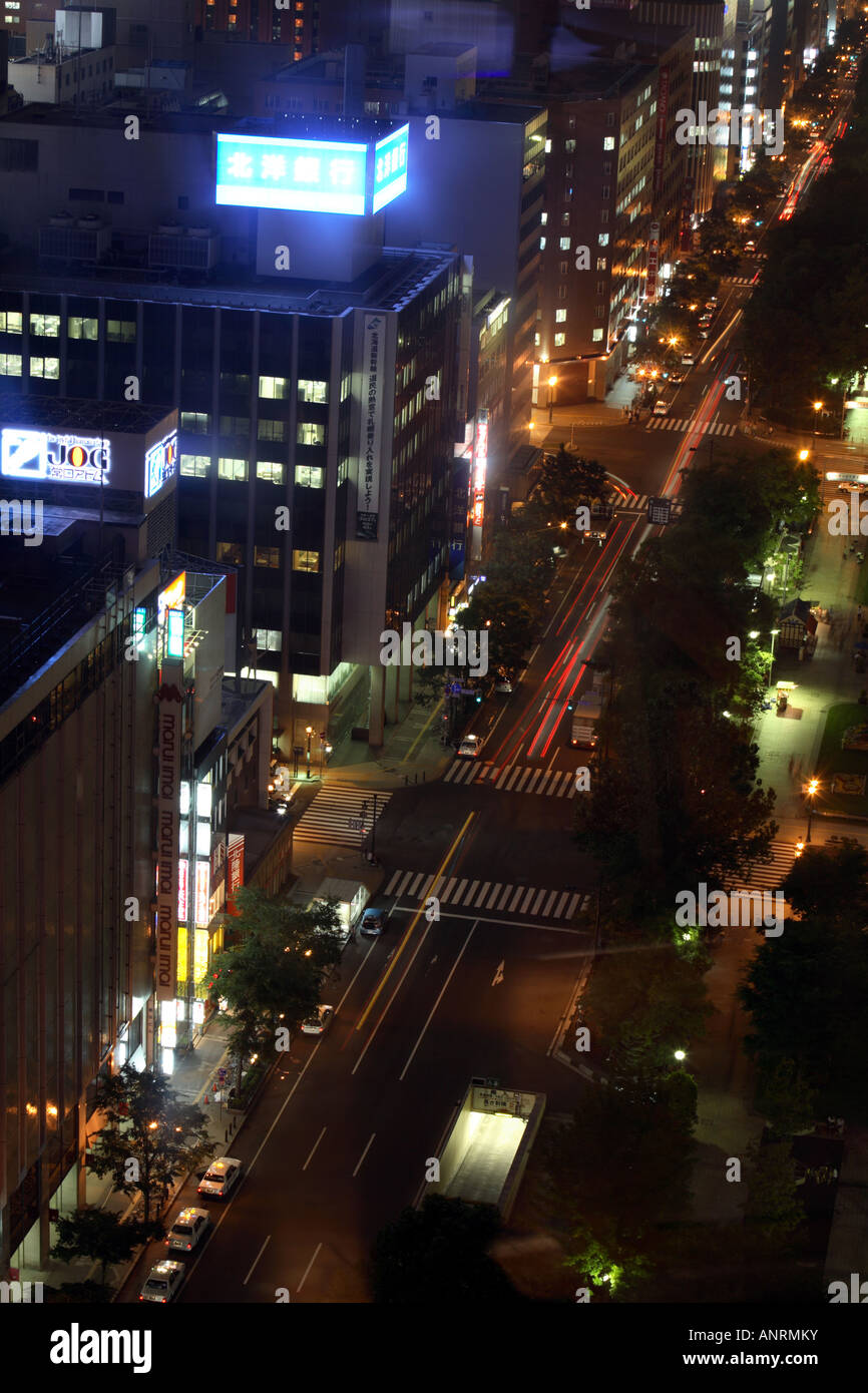 Sapporo night view sapporo tv tower hi-res stock photography and images ...