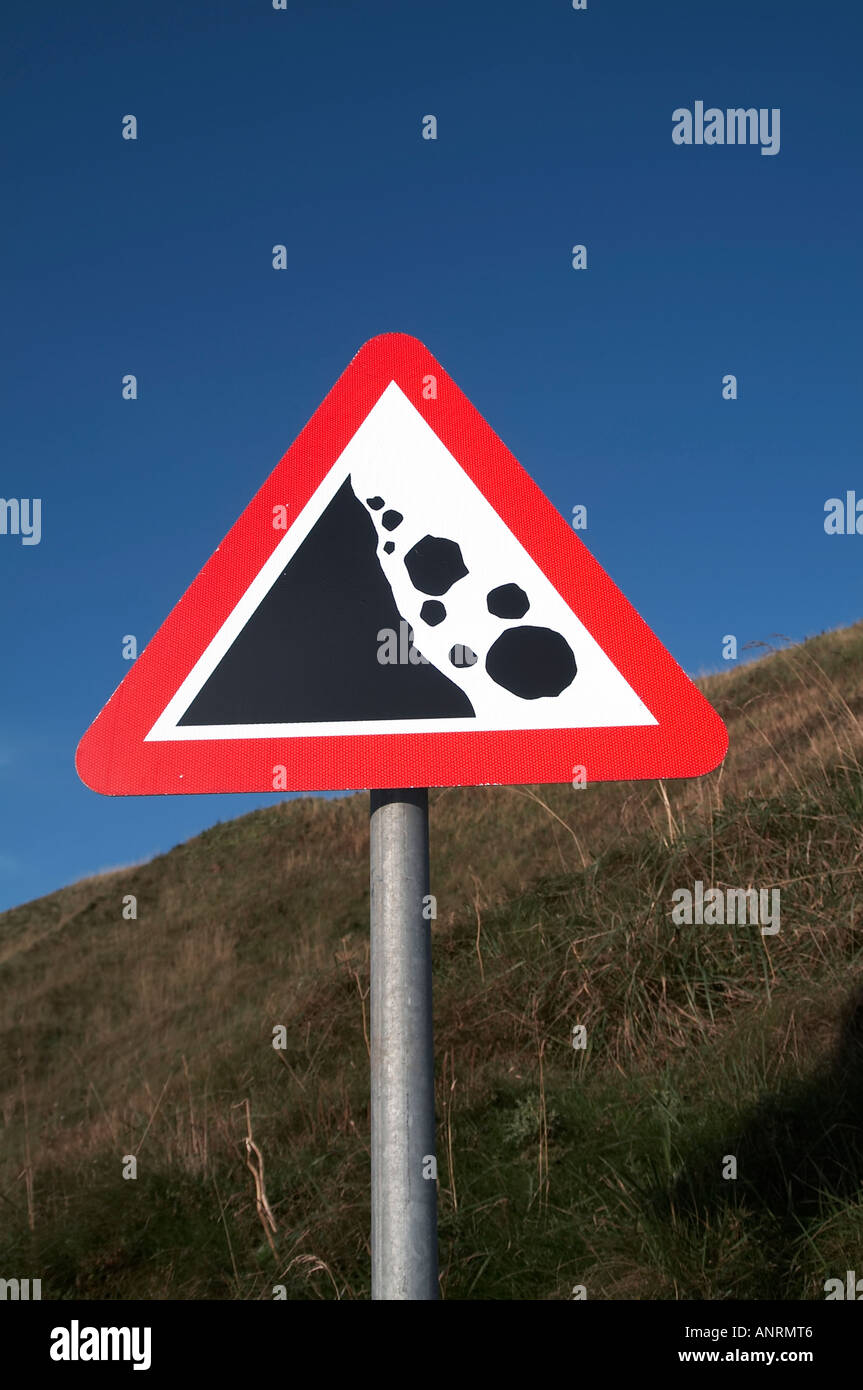 rock, fall, rockfall, falling, tumbling, danger, road, sign, cliff ...