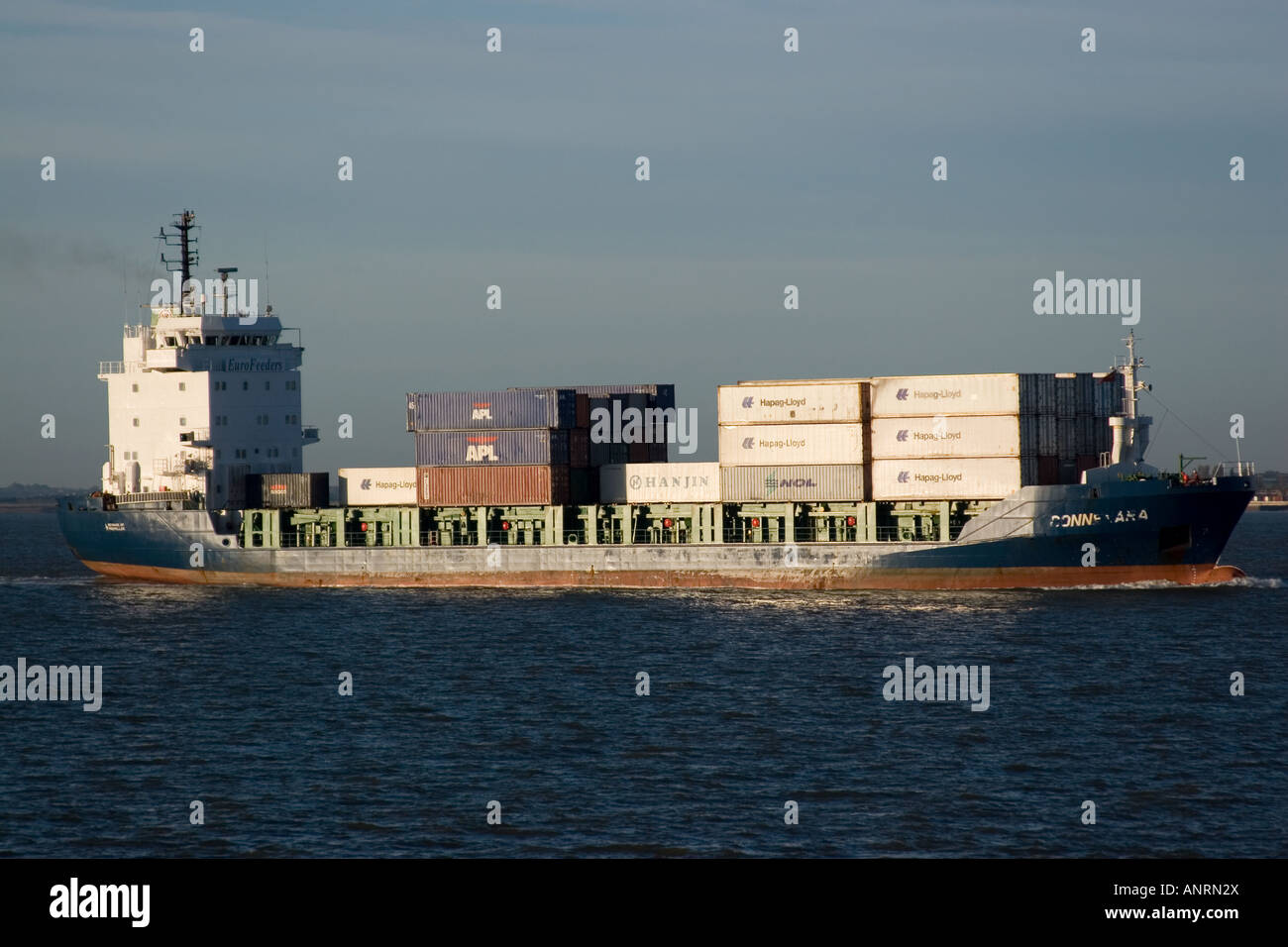 Feeder container vessel Stock Photo - Alamy