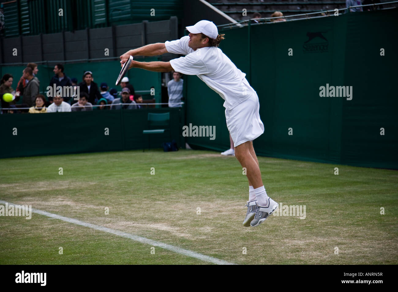 Jordan Kerr (Australia) with a double handed backhand in his gentleman ...