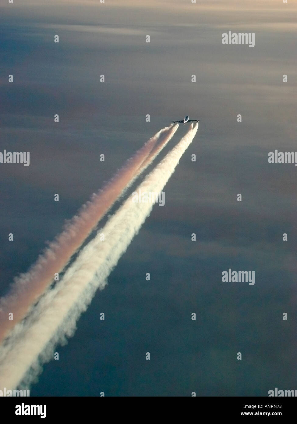 A British Airways Boeing 747 at 35000 ft photographed from the flight ...