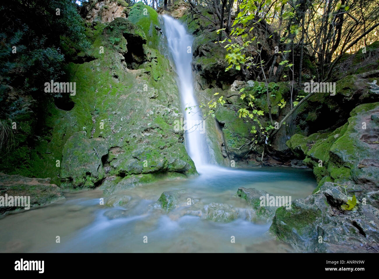 Es Freu waterfall. Orient. Mallorca Island. Spain Stock Photo - Alamy