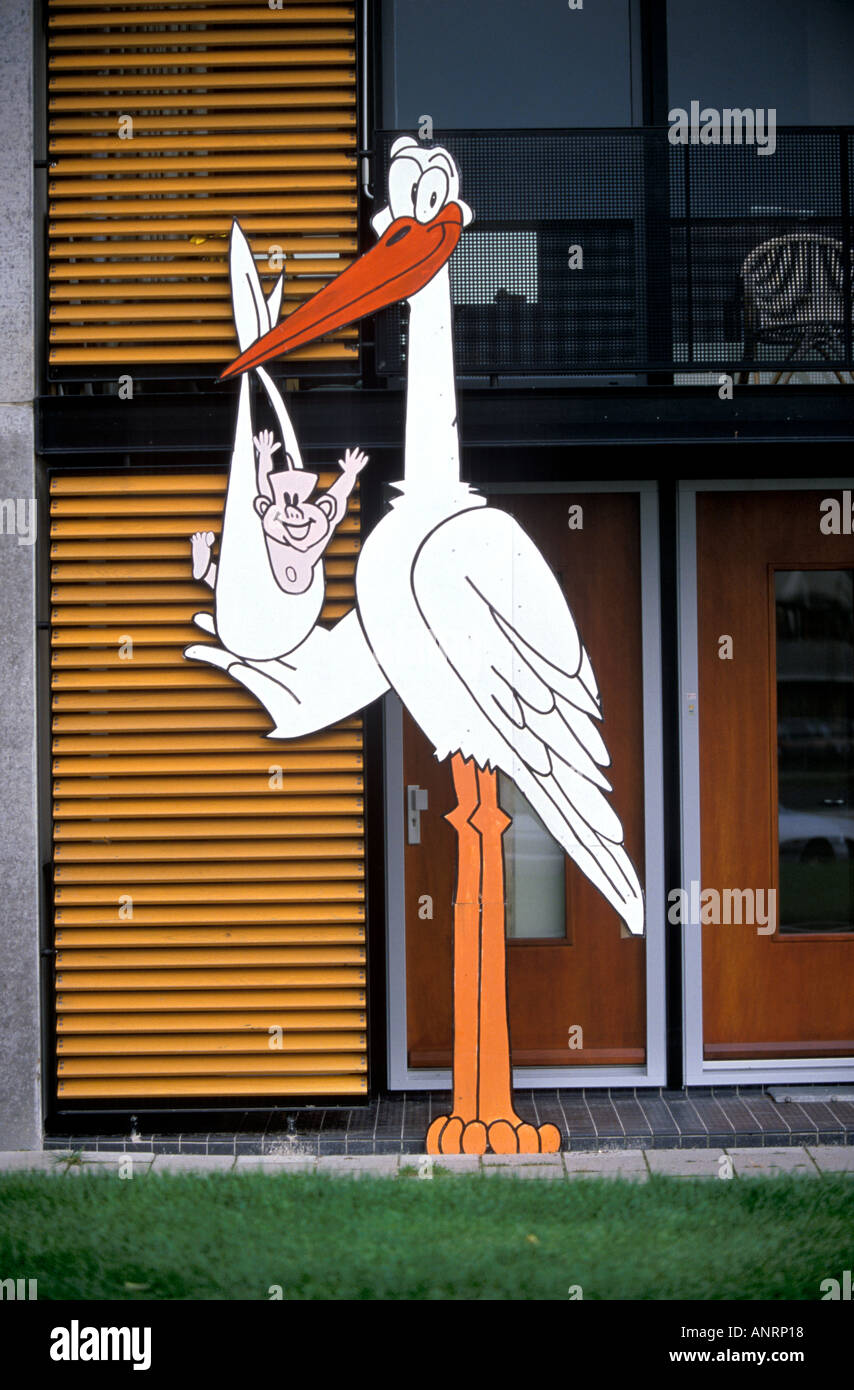 Stork with baby hi-res stock photography and images - Alamy