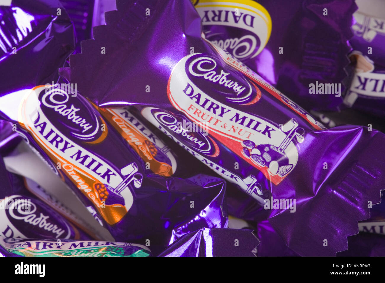 Cadburys Dairy Milk miniature chocolates Stock Photo - Alamy