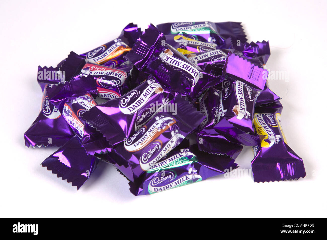 Cadburys Dairy Milk miniature chocolates Stock Photo - Alamy