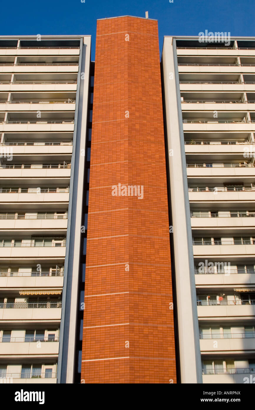 Block of flats separately Stock Photo - Alamy