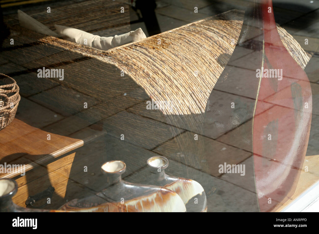 reflection of pavement on a window Stock Photo - Alamy