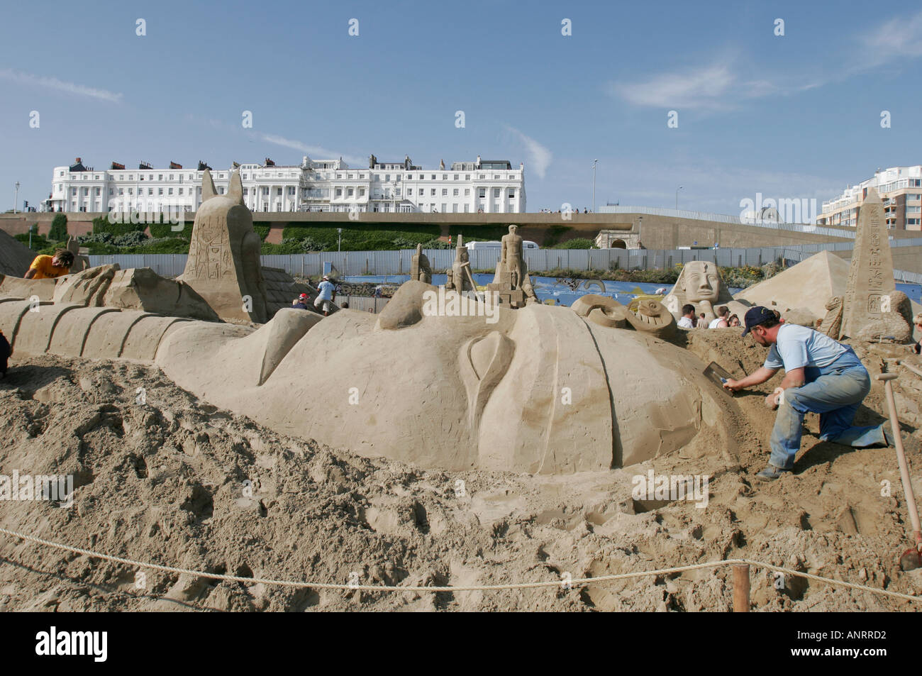 World largest Sandcastles. Brighton, East Sussex, England Stock Photo ...