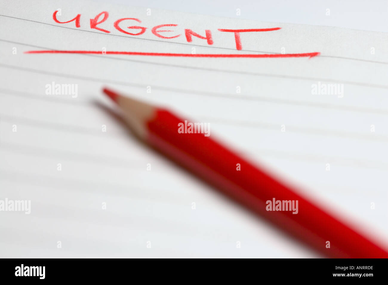 AN URGENT NOTE Stock Photo - Alamy