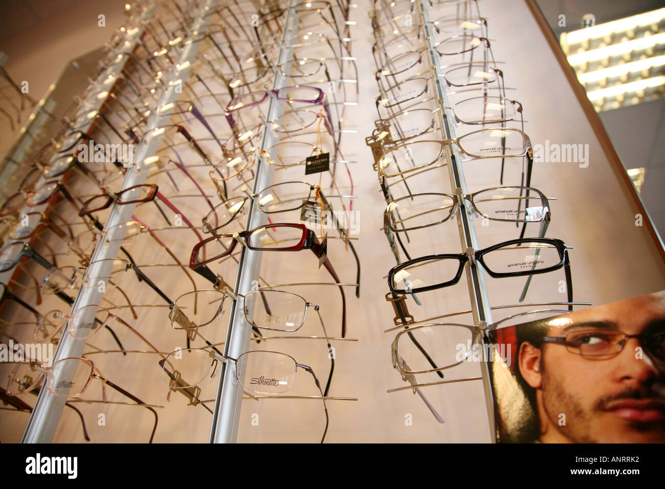 glasses on a wall Stock Photo - Alamy
