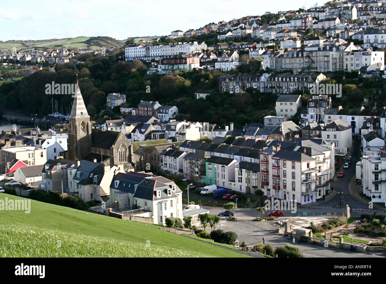 View over Ilfracombe Devon Stock Photo - Alamy