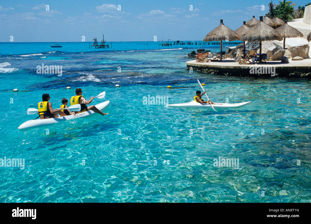 Isla Mujeres. Playa Garrafon natural Park. Riviera Maya.Mexico Stock ...
