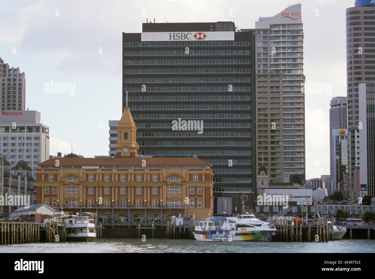 New Zealand Auckland View of ferry terminal Stock Photo - Alamy