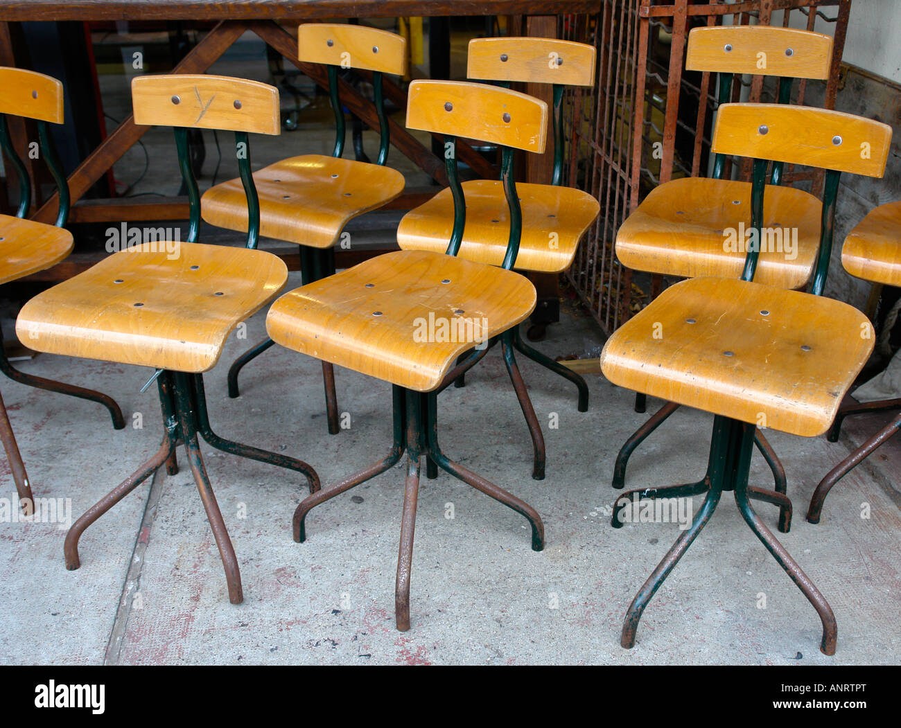 Old office chairs Stock Photo - Alamy