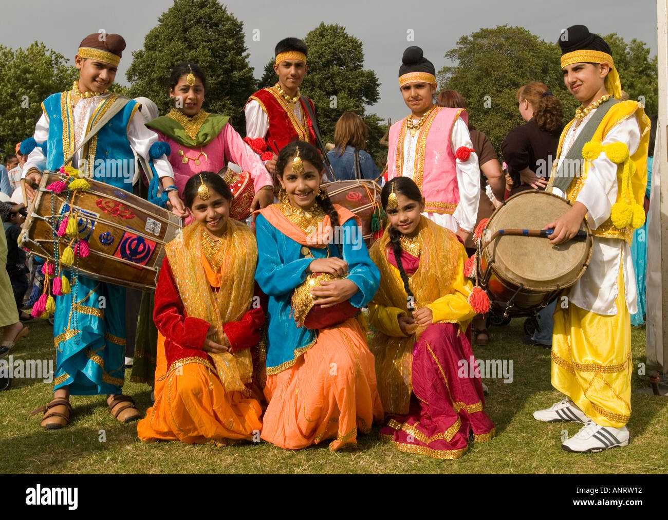 Punjabi N1 teenagers band Stock Photo - Alamy