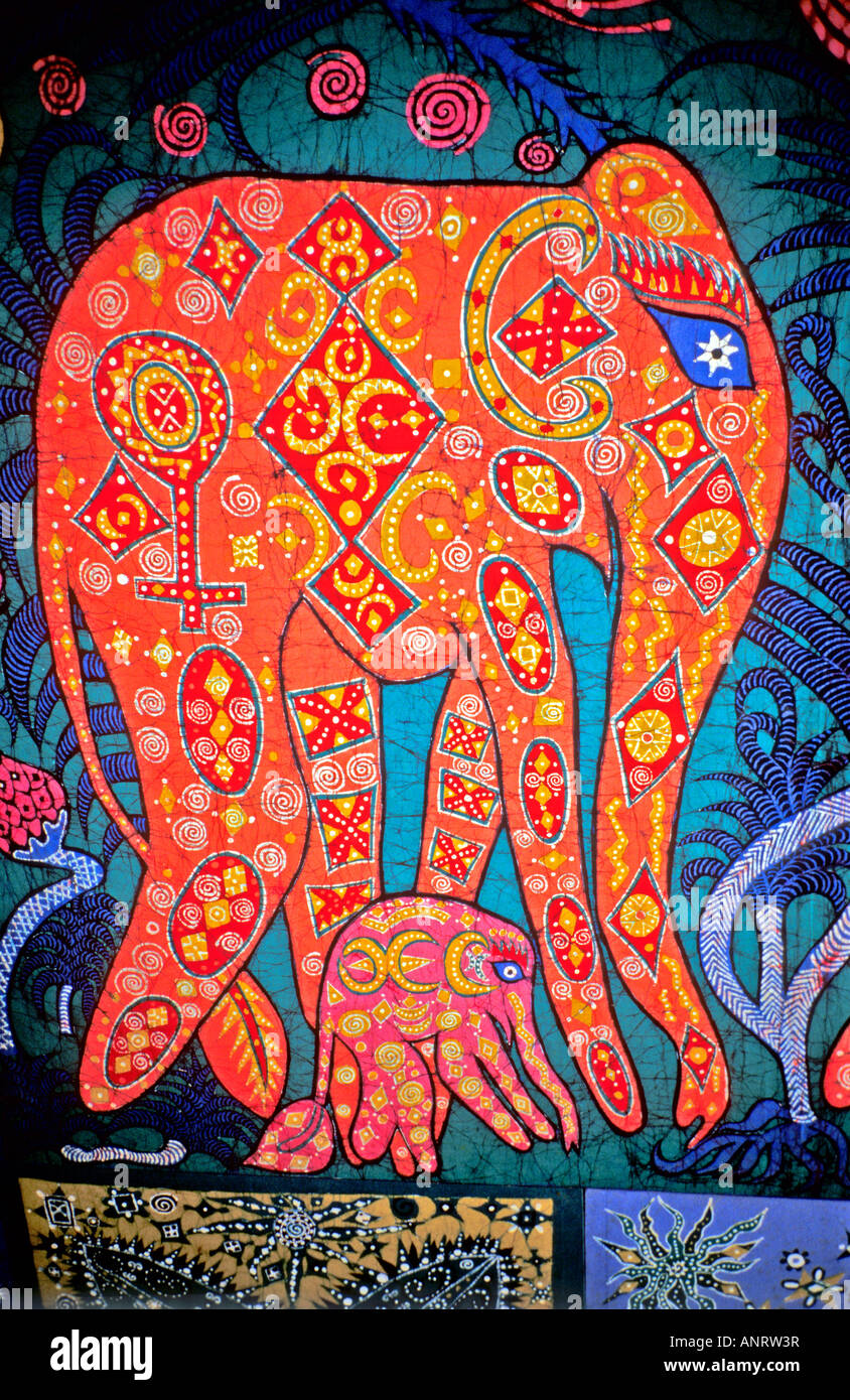 Artistic elephant adult and baby part of decorative ceiling in Bentota ...