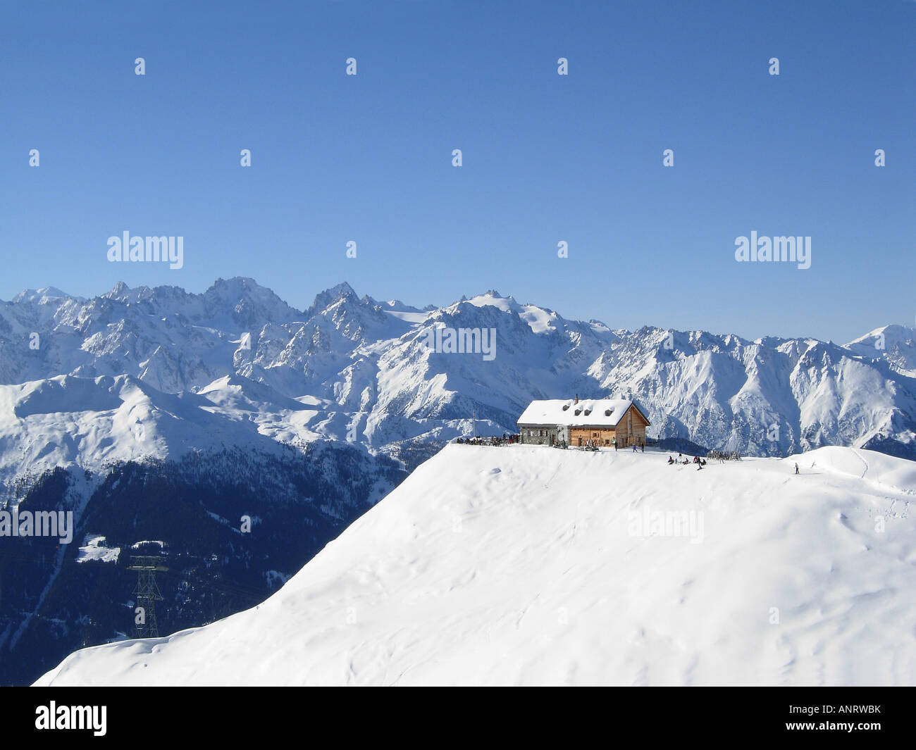 Cabane Mont Fort mountain refuge and restaurant off the main run to La ...